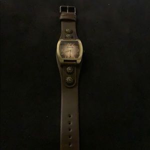 Mudd | Accessories | Vintage Mudd Leather N Stainless Steel Watch ...